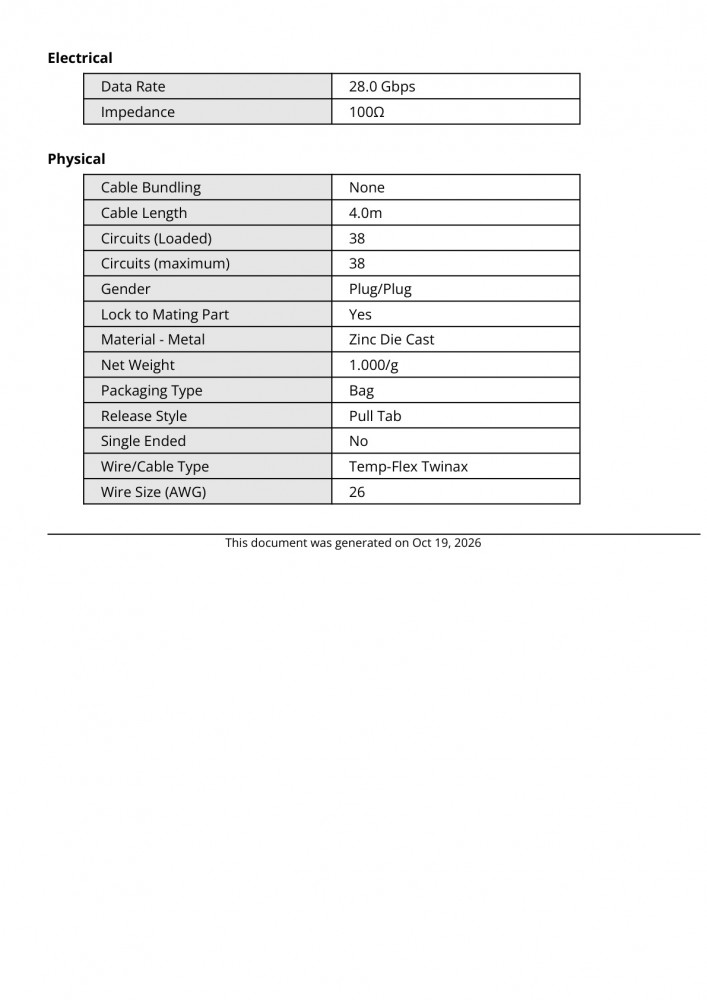 Molex cable assembly specification page 3