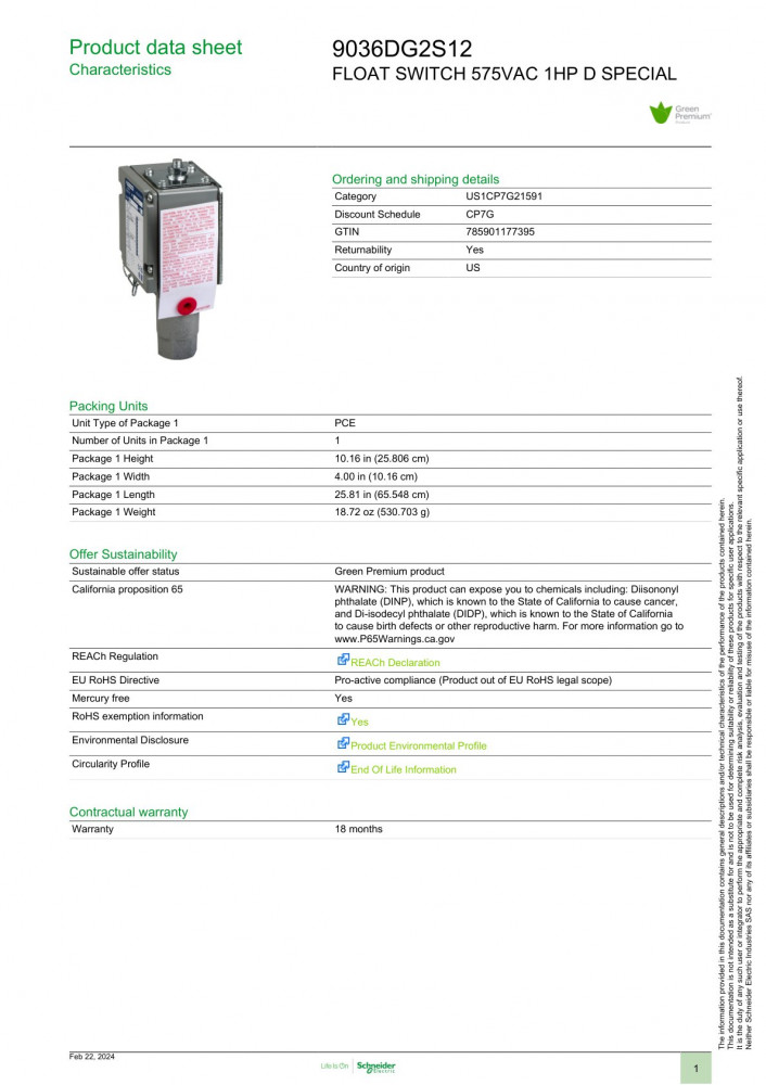 9036DG2S12 technical document preview