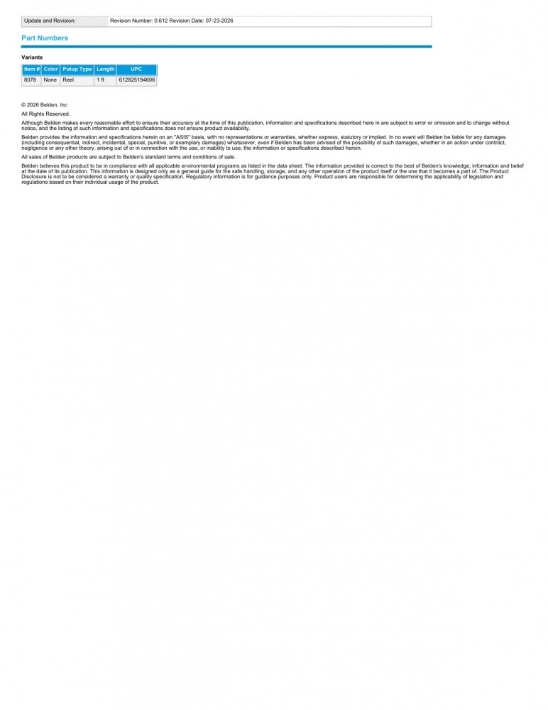8078 magnet wire technical document, page 2