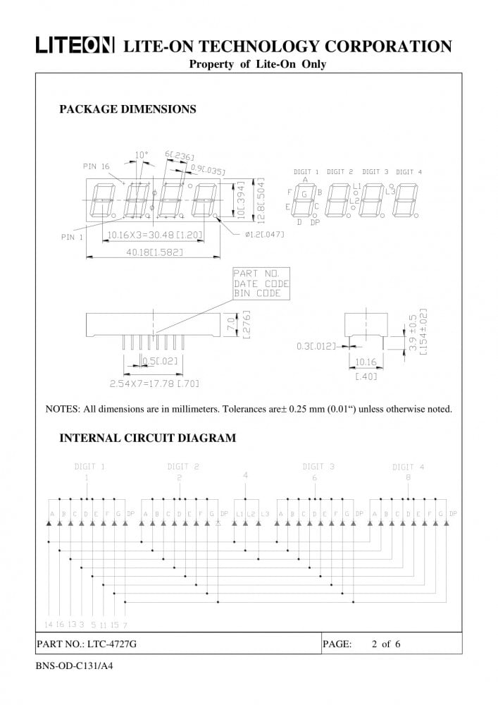 LTC-4727G datasheet page 3