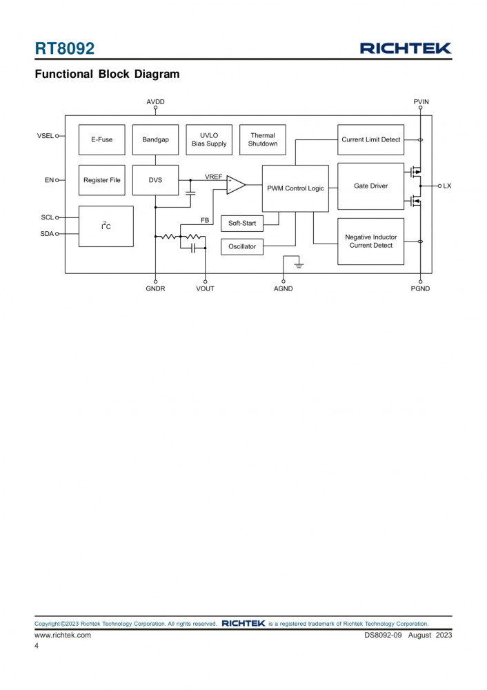 RT8092 technical document, page 4