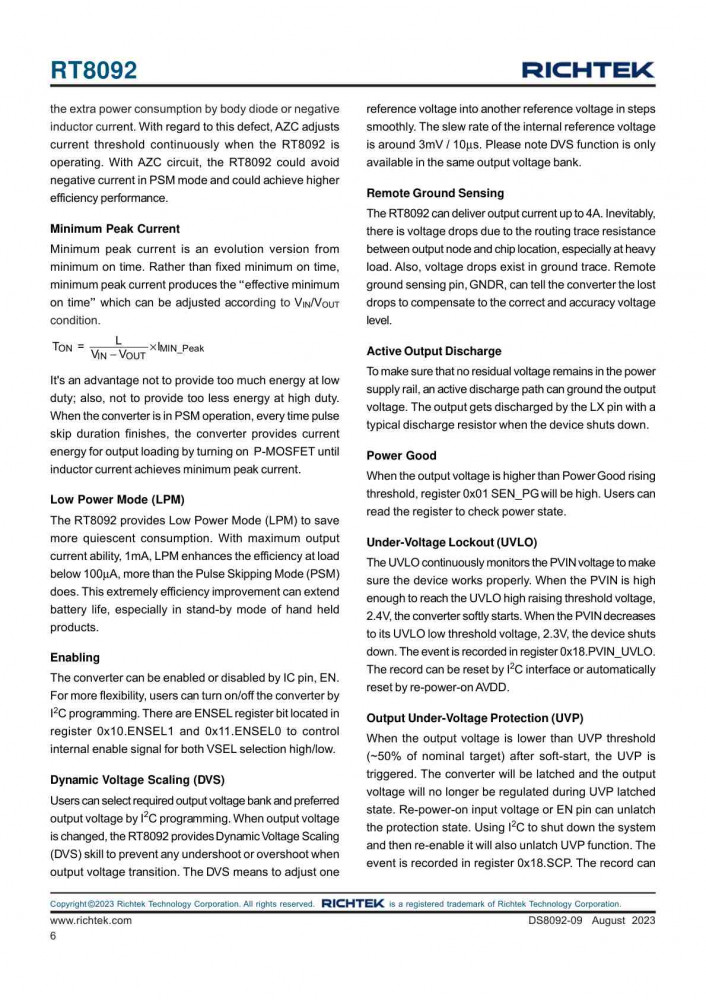 RT8092 technical document, page 6