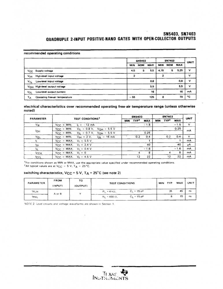 SN5403J datasheet page 4