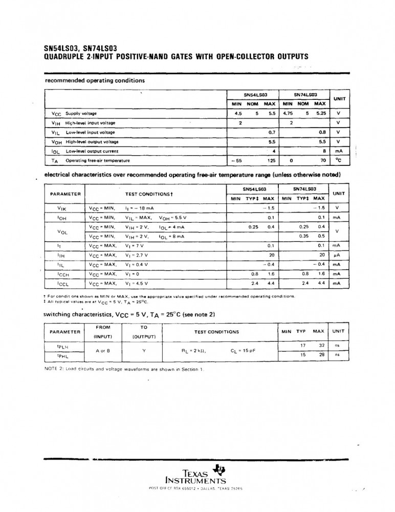 SN5403J datasheet page 5