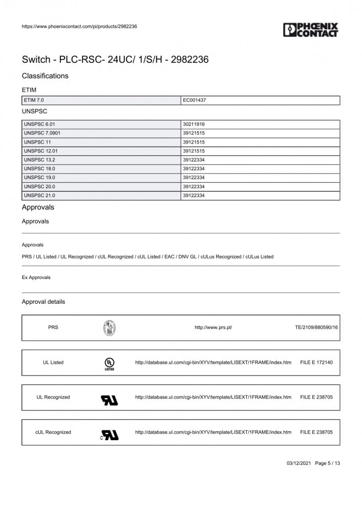 Phoenix Contact 2982236 technical document page 5
