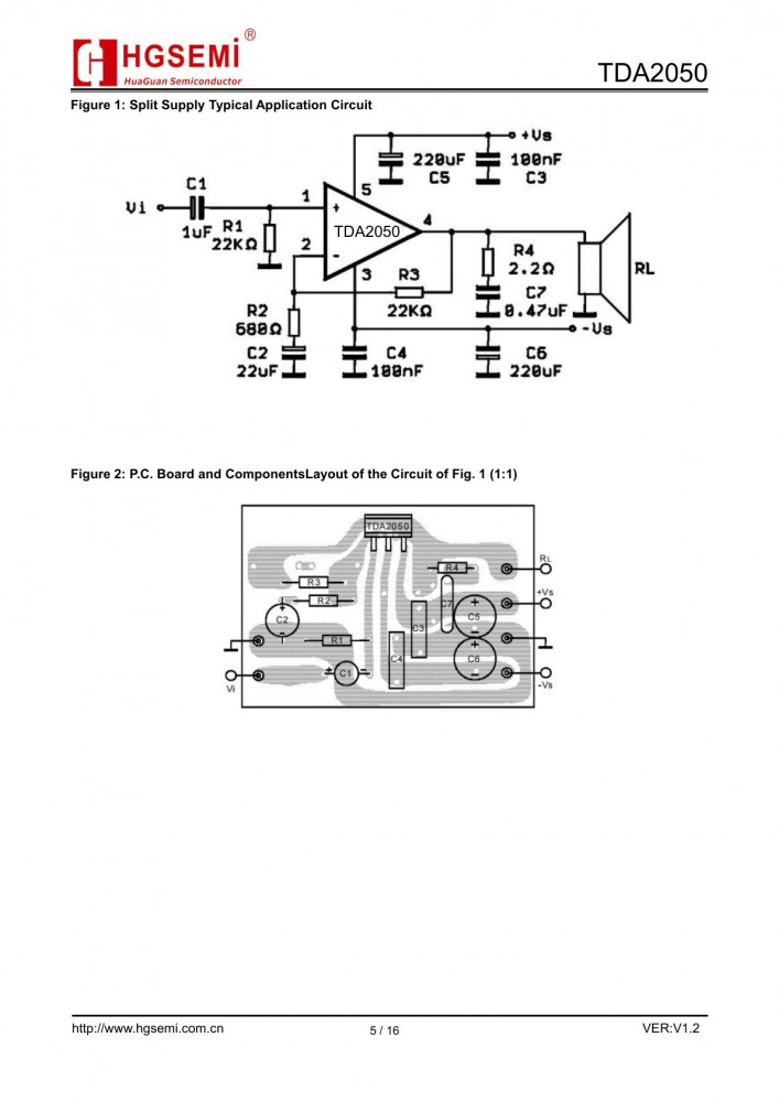 TDA2050TB datasheet page 5