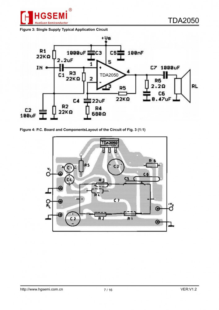 TDA2050TB datasheet page 7