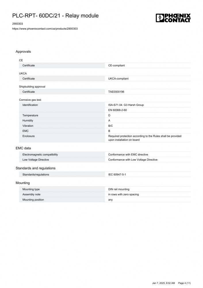 Phoenix Contact 2900303 technical document page 4