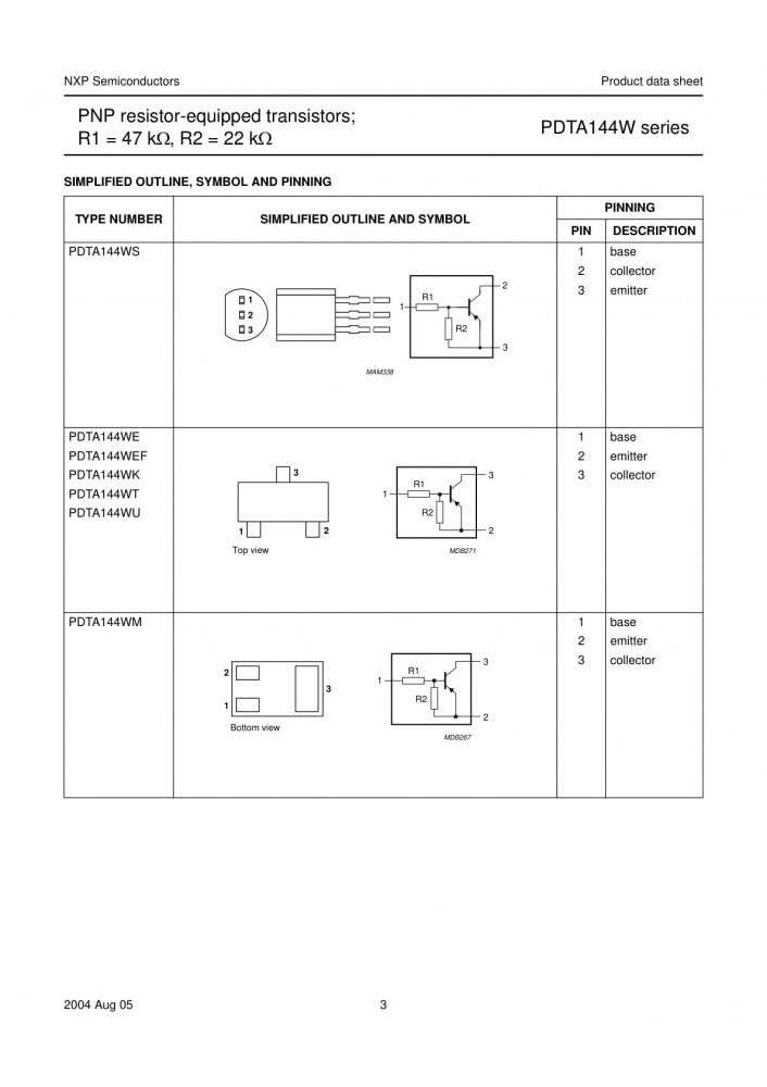 PDTA144W datasheet page 4
