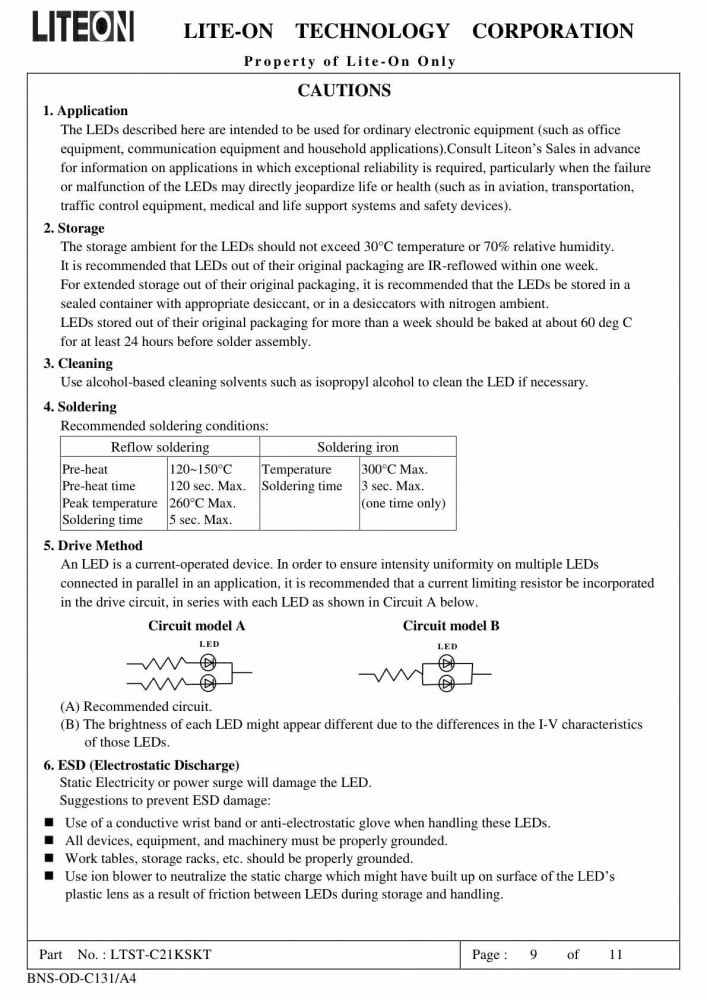LTST-C21KSKT datasheet page 10
