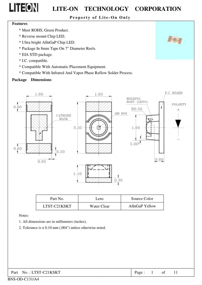LTST-C21KSKT datasheet page 2