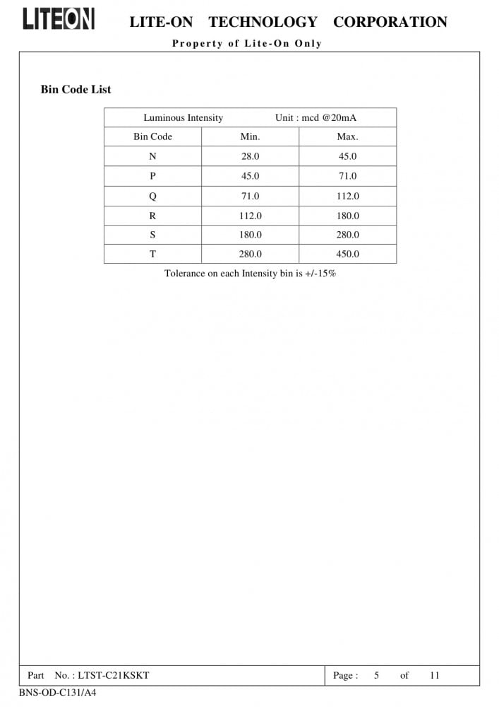 LTST-C21KSKT datasheet page 6