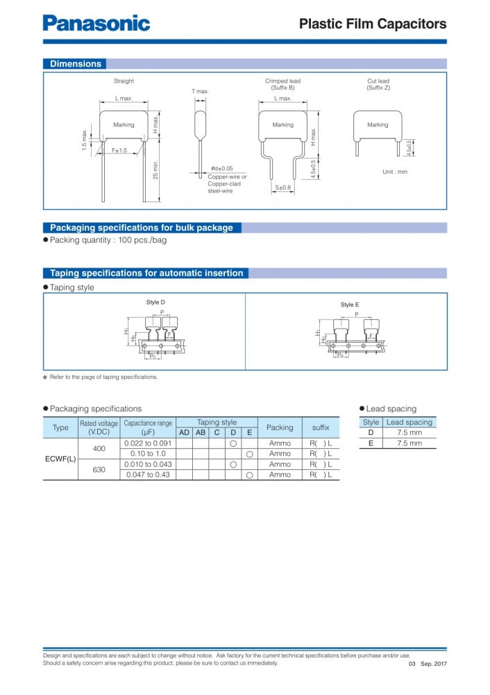 ECWF(L) series technical document page 2