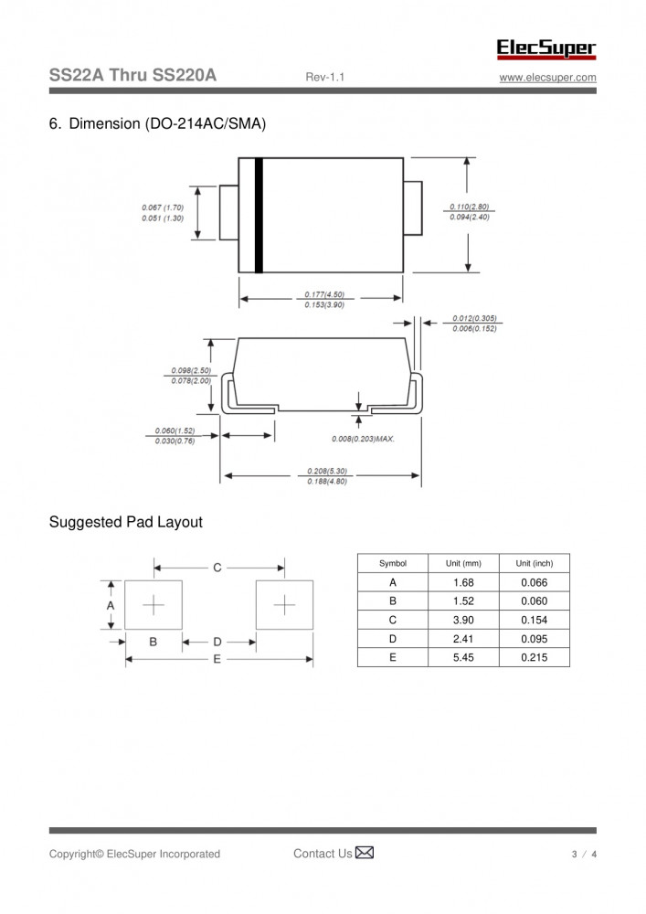 ElecSuper SS210A datasheet page 3