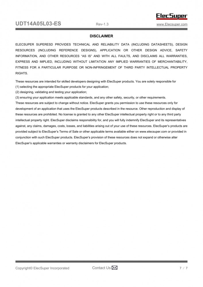 UDT14A05L03-ES datasheet page 7