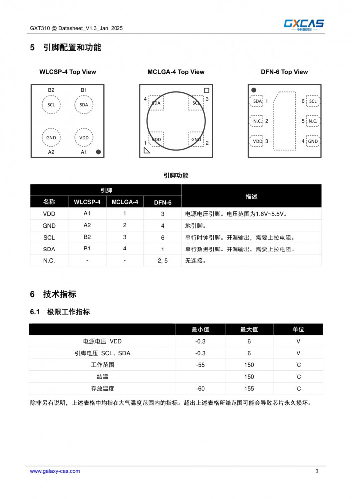 GXT310 datasheet page 3