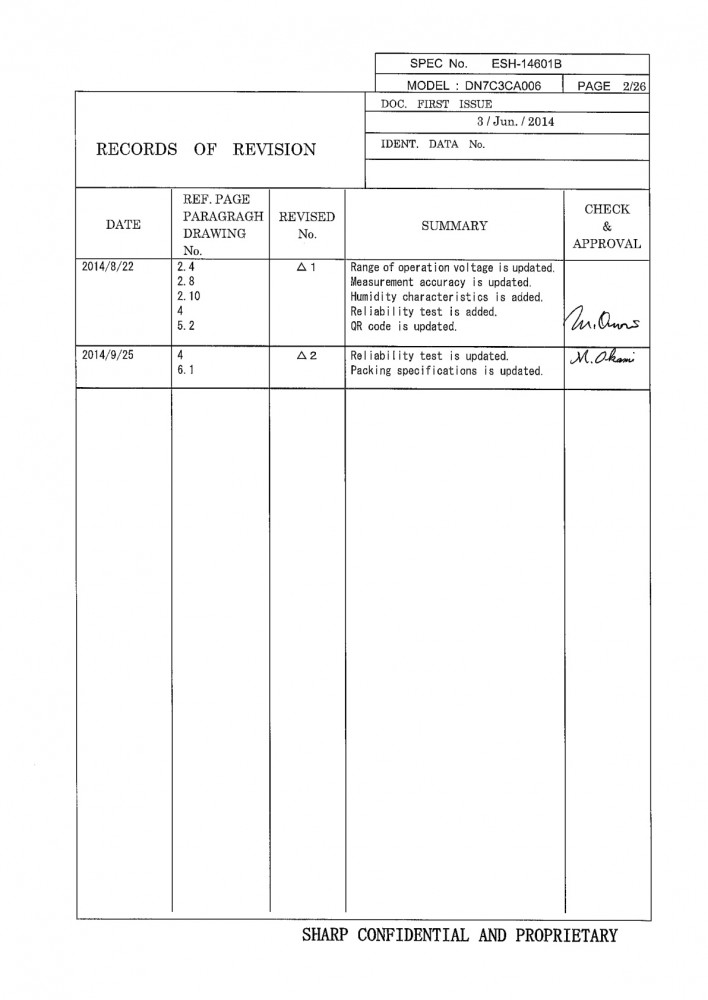 DN7C3CA006 specification page 2