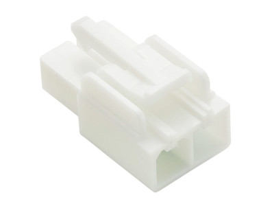 VersaBlade Hybrid Receptacle Housing, with Mounting Ears, 2 Circuits, Blue, Glow-Wire Capable