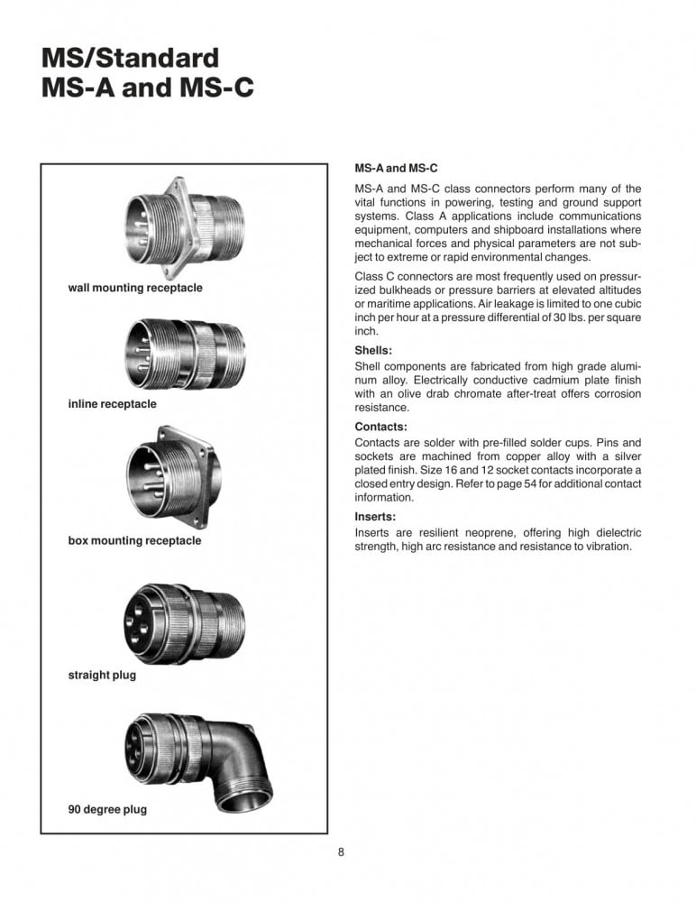 Amphenol connector catalog page 10