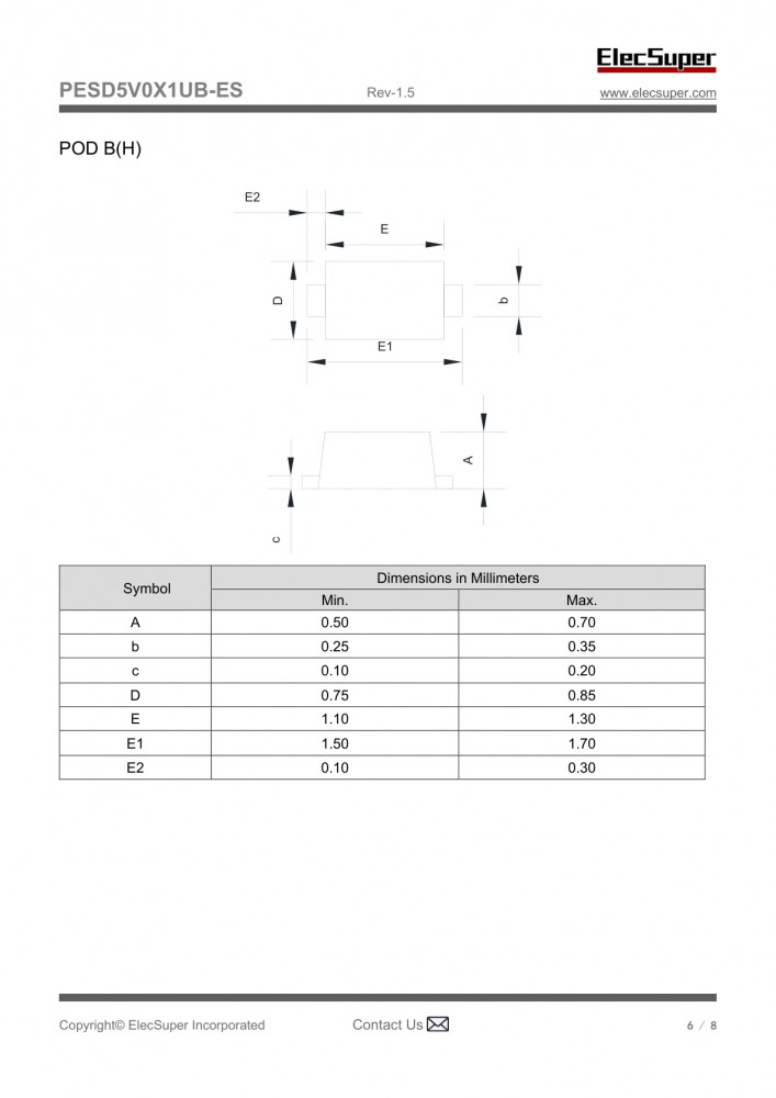 PESD5V0X1UB-ES datasheet page 6