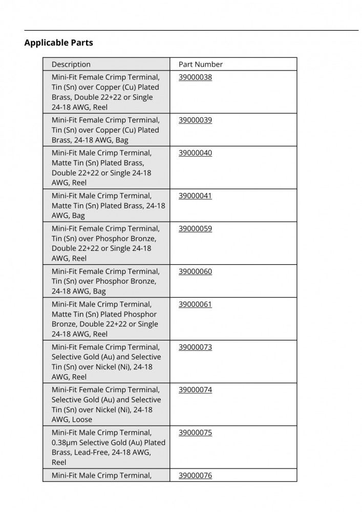 MOLEX tooling document preview, page 3