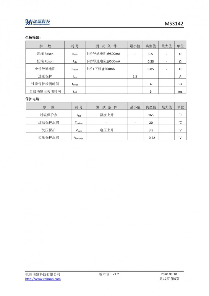 MS3142 datasheet page 5