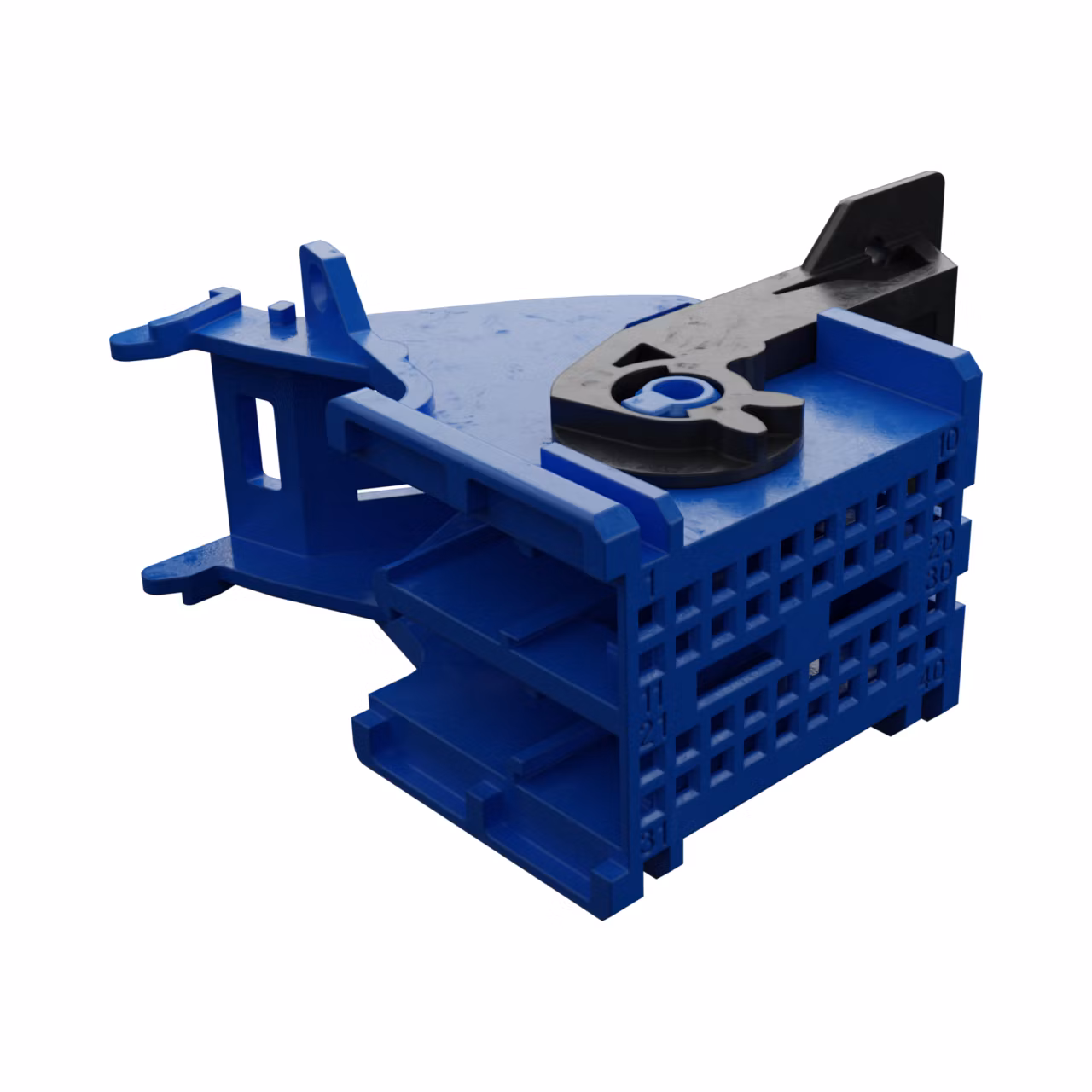 2.54mm Pitch MOX Receptacle Housing, 4 Rows, 40 Circuits, Blue for sale