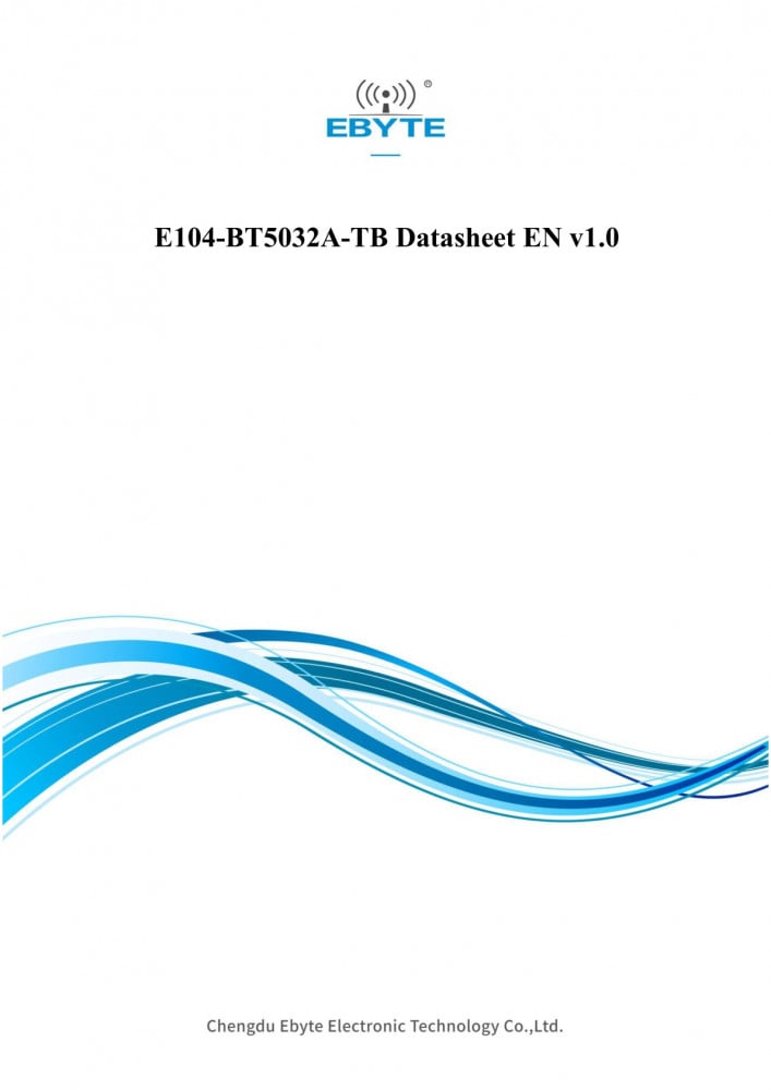 E104-BT5032A-TB datasheet page 1