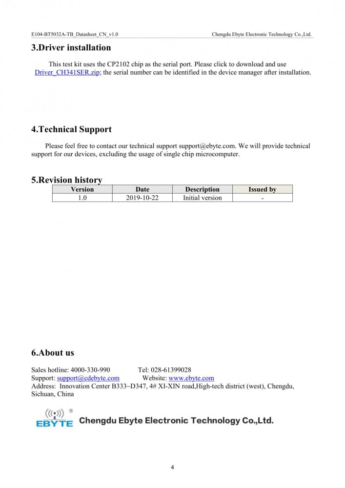 E104-BT5032A-TB datasheet page 4