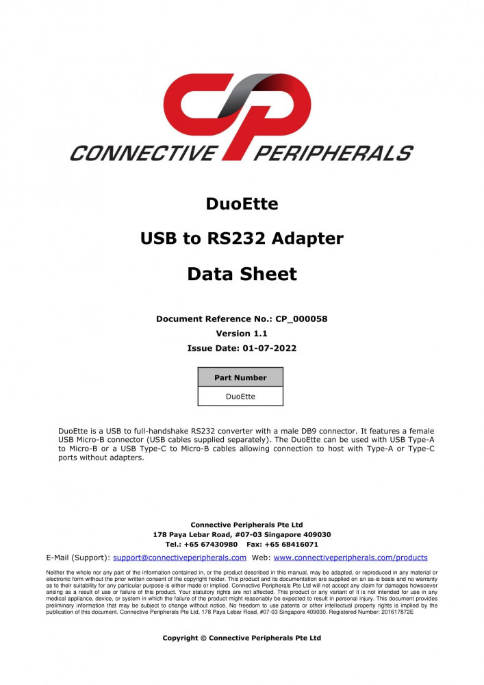 Technical document page 1