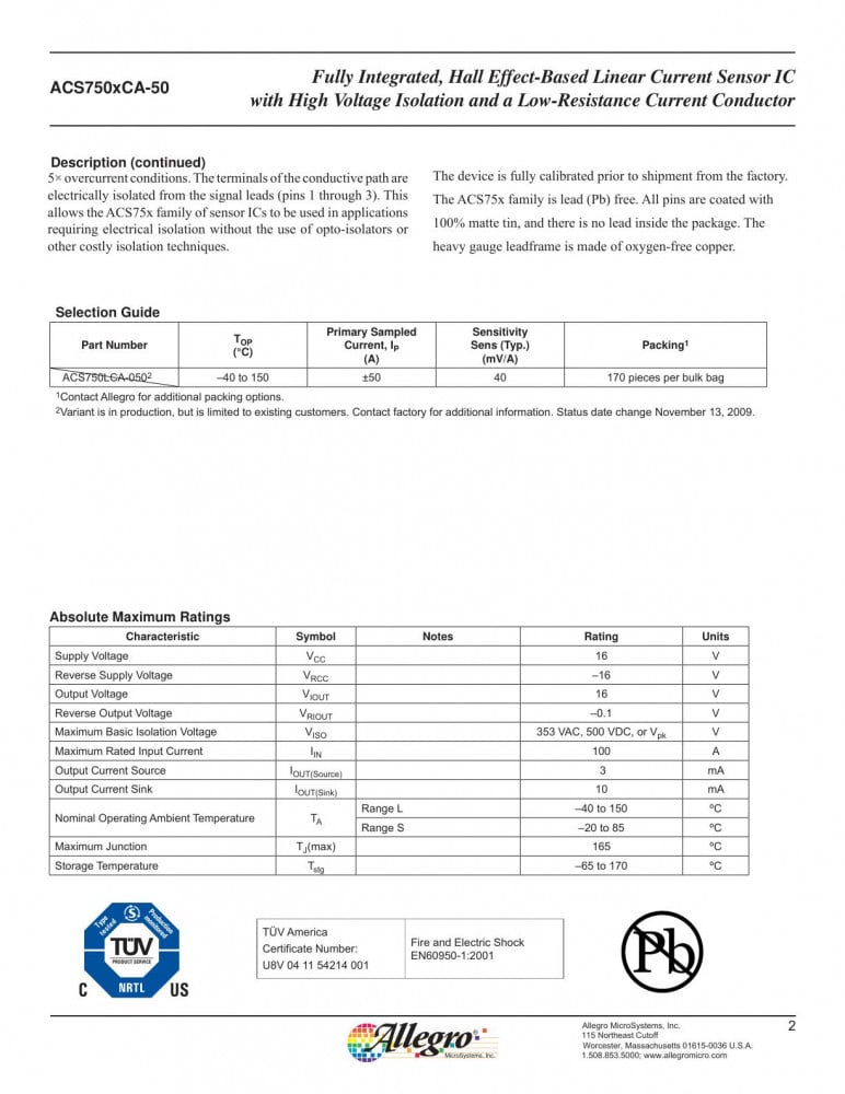 ACS750LCA-050 datasheet page 3