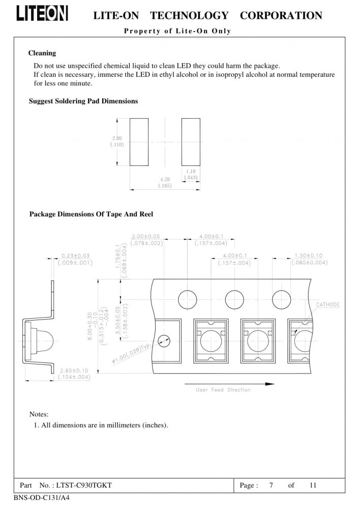 LTST-C930TGKT datasheet page 7