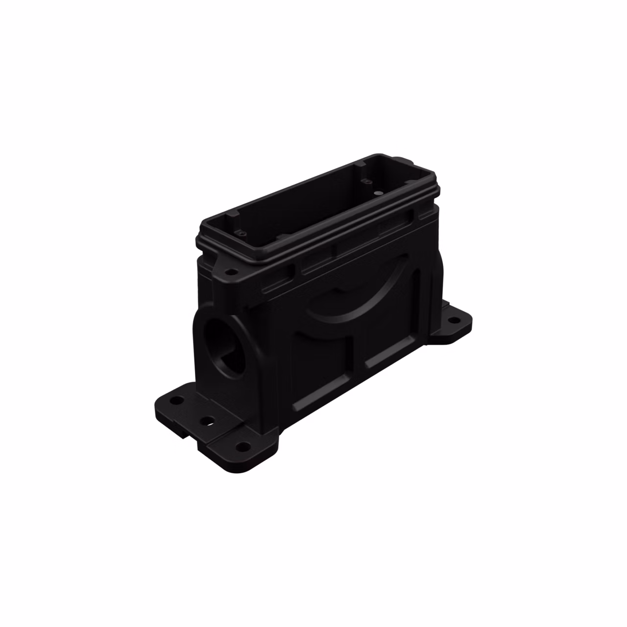 Heavy-Duty High Performance-Harsh Environment (HP-HE) Surface Mount Housing, Screw Locking, Zinc Alloy, Side Entry, Size 24B «104x27», Pg29x2 Thread, Black for sale