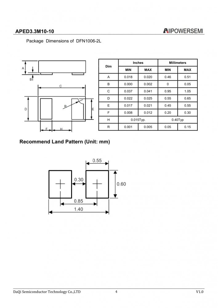 APED3.3M10-10 datasheet page 4