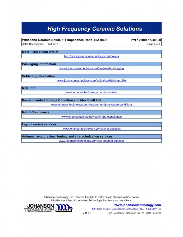 1720BL15B0050E datasheet page 4
