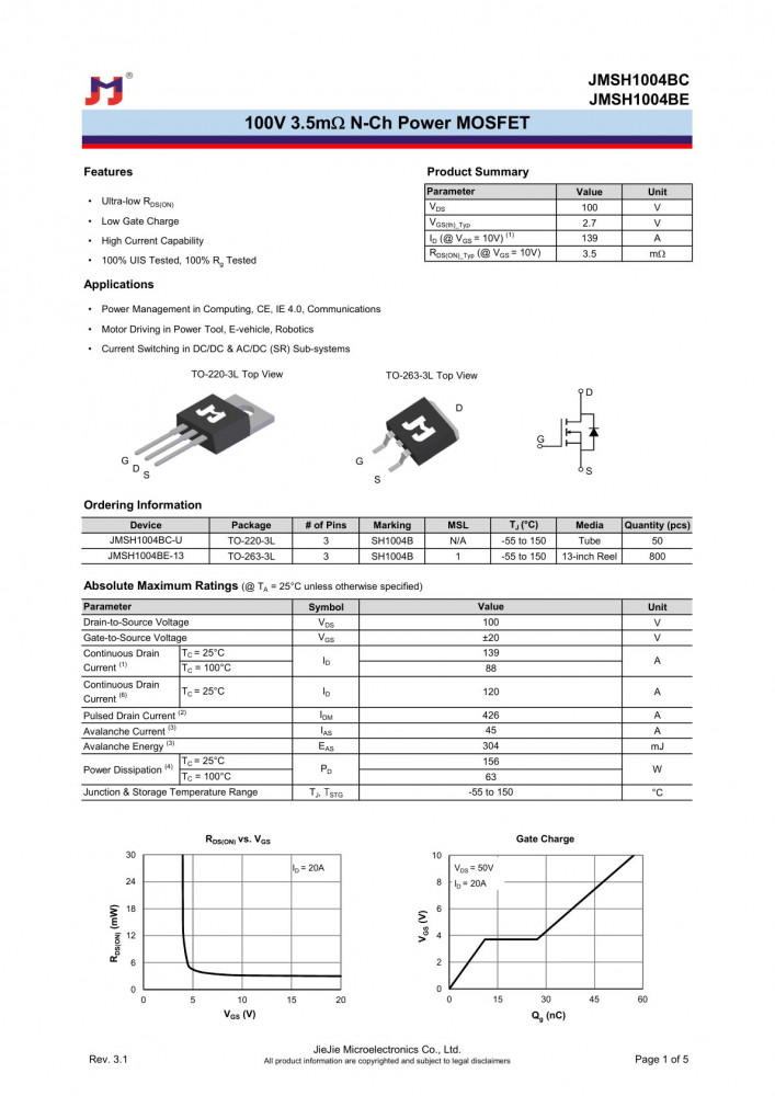 JMSH1004BE-13 datasheet page 1