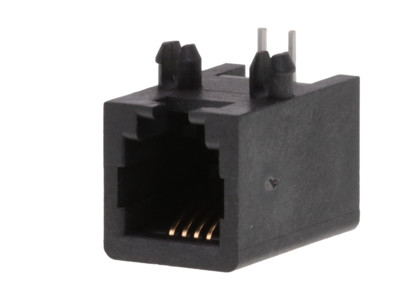 Modular Jack, Right-Angle, Low Profile, 6/4