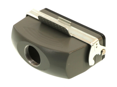 Heavy-Duty Standard (STD) Single Lever Coupler, Die-cast Aluminum, with 1 Lever, Top Entry, with Gasket, Size 24B «104x27», M32 Thread, High Construction, Grey for sale