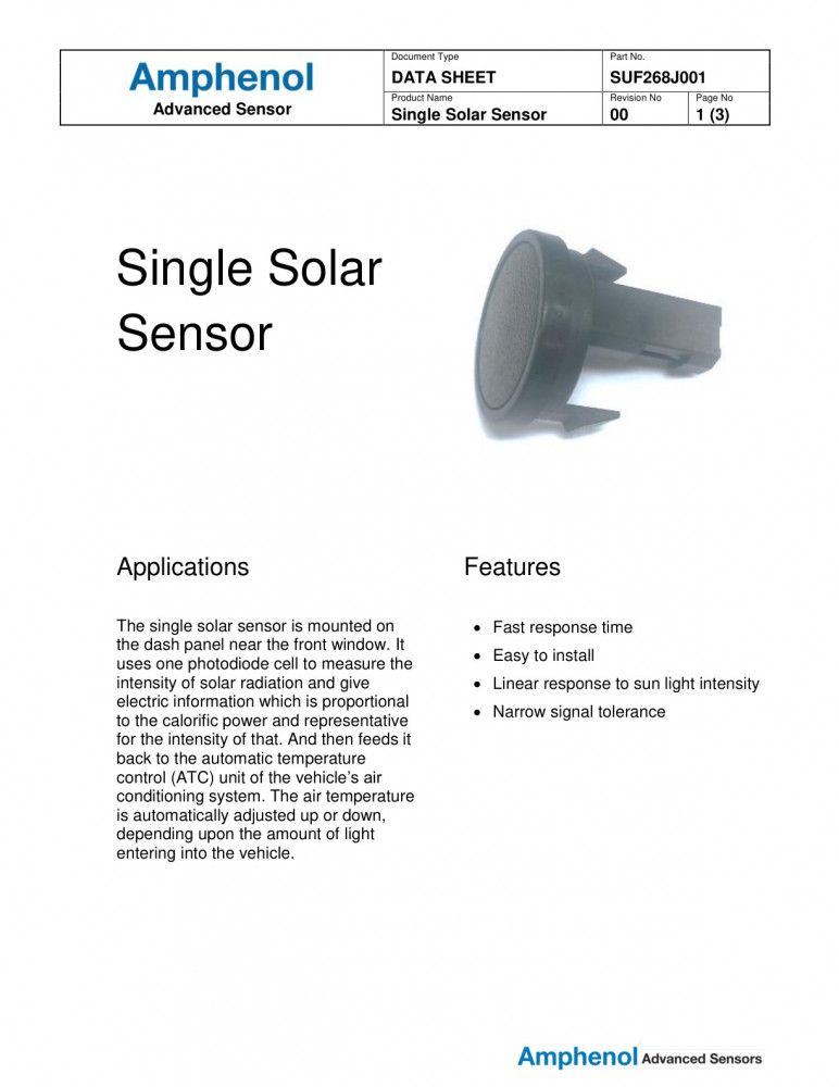 SUF268J001 data sheet page 1
