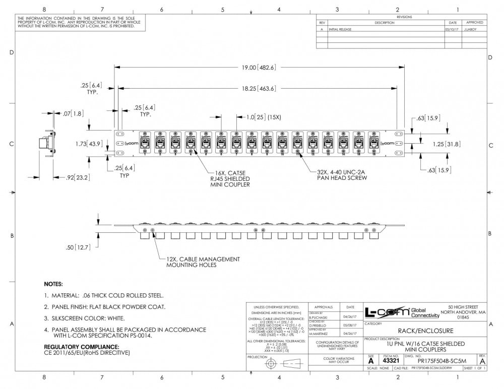 L-com PR175F504B-SC5M product document image