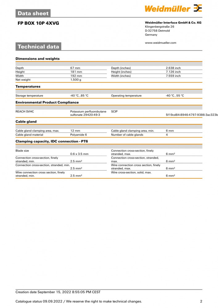 FP BOX 10P 4XVG documentation page 2