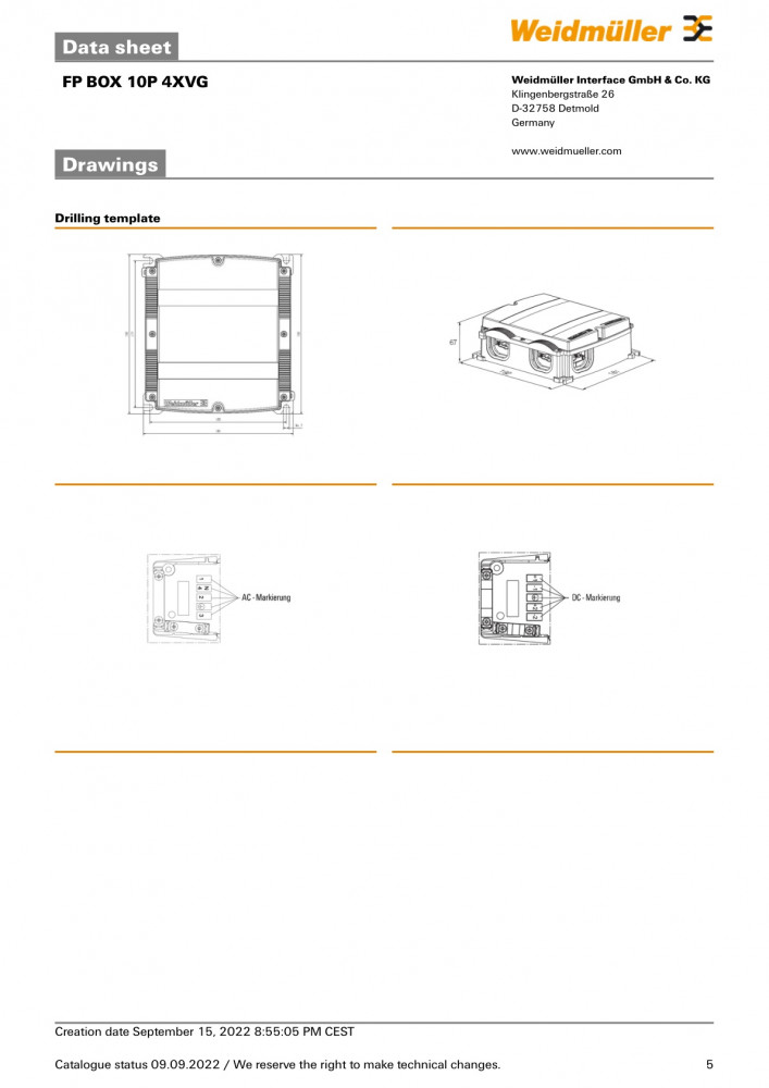 FP BOX 10P 4XVG drilling template page