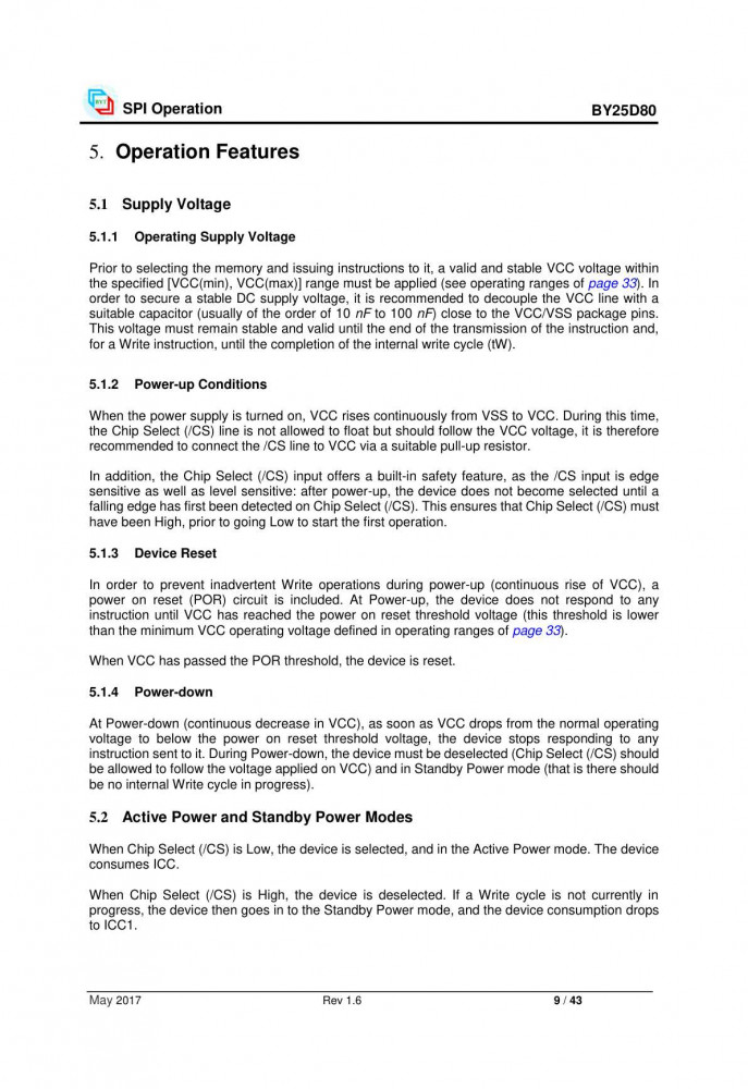 BY25D80 datasheet page 9