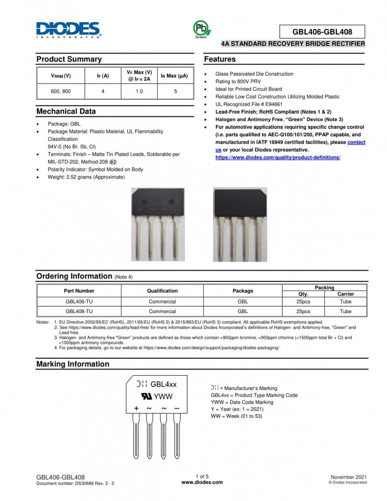 S-GBL408-TU-LT datasheet page 1