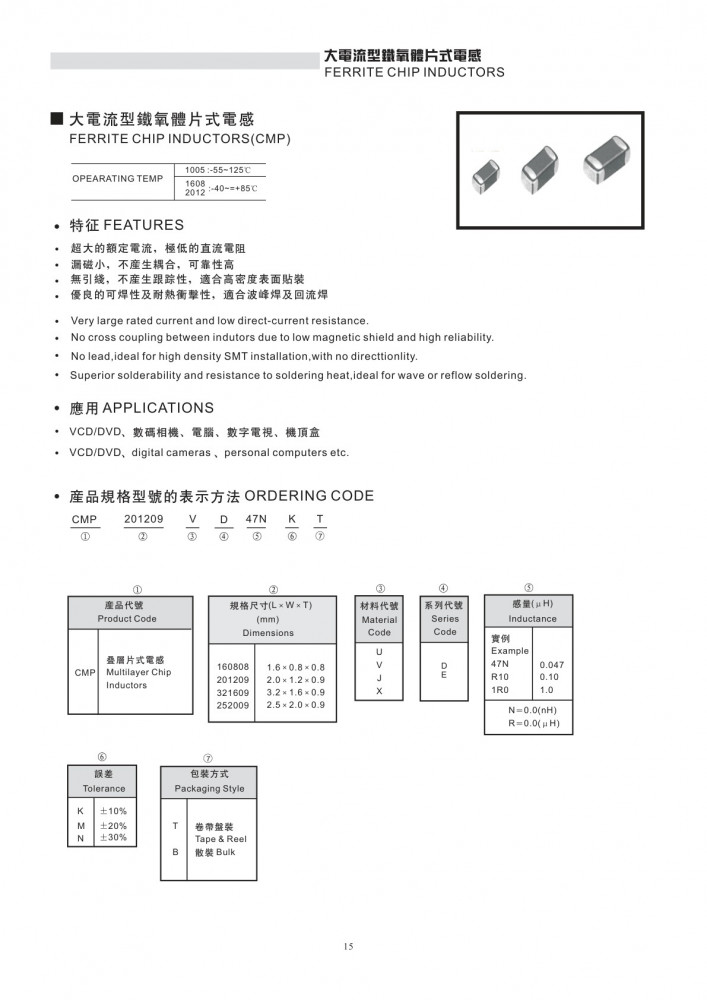 FH CMP product datasheet page 1