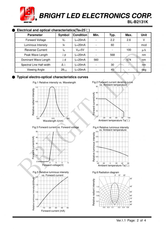 BL-B2131K technical document page 2