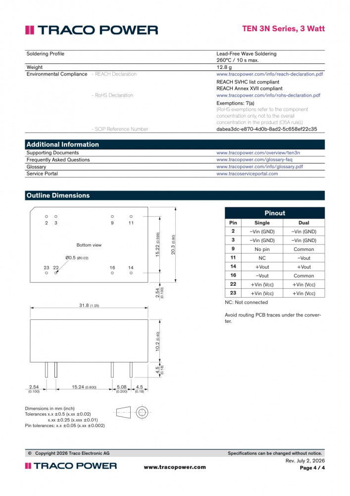 TEN 3N series datasheet page 4