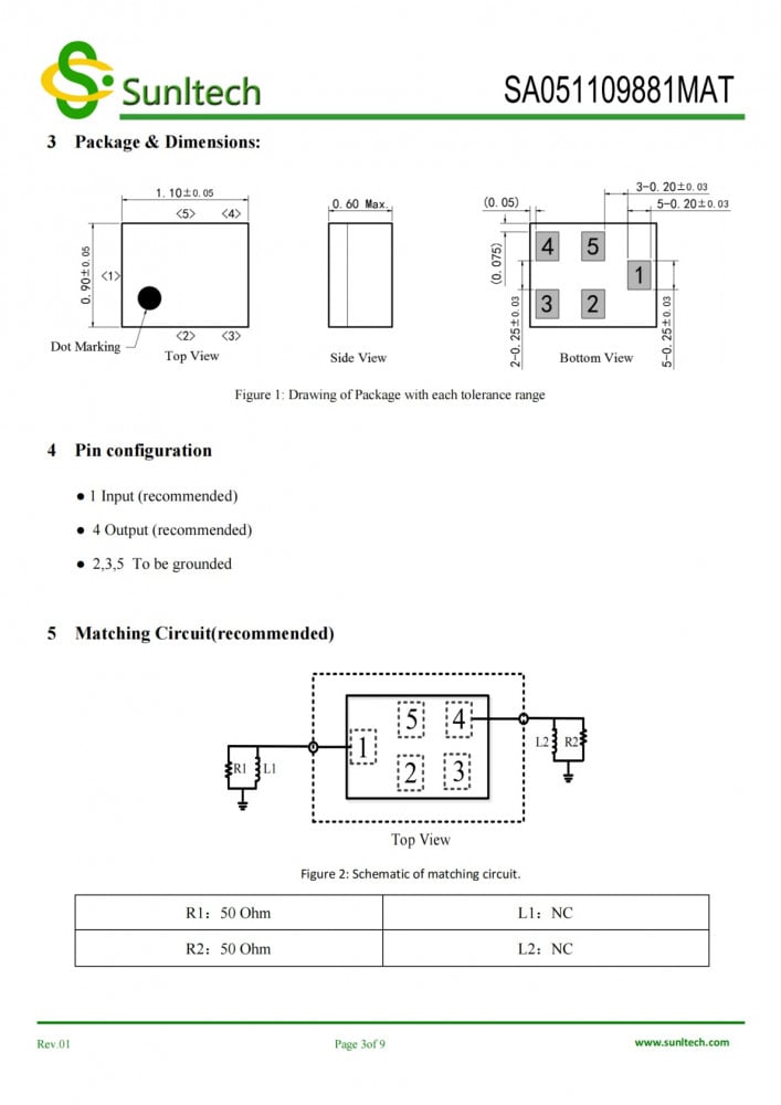 SA051109881MAT datasheet page 3