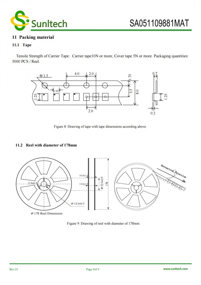 SA051109881MAT datasheet page 9