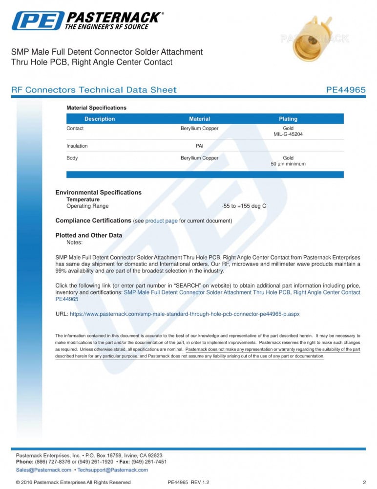 PE44965 technical document page 2